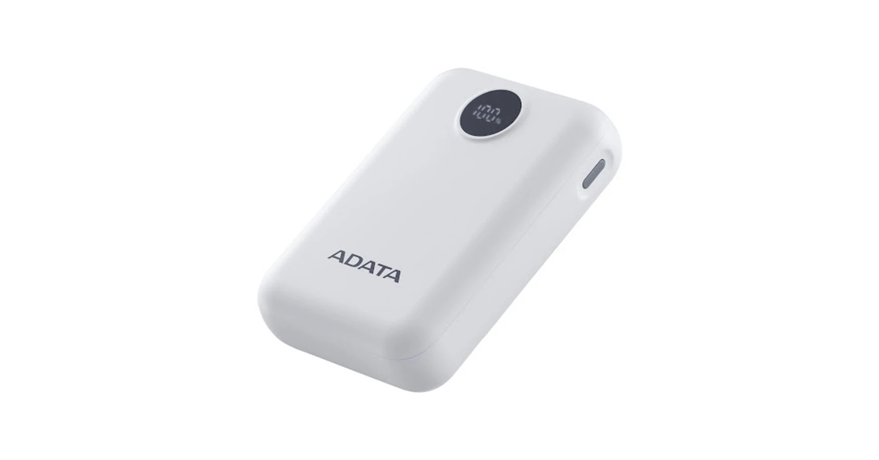 A-Data C100 Digital Display 10000mAh PowerBank White - A-Data - PCLAND