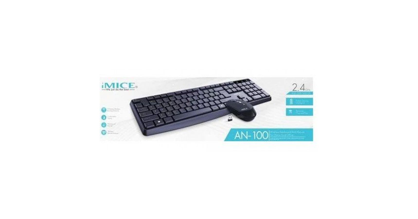 iMICE AN-100 wireless keyboard + mouse Black HU - iMICE - PCLAND