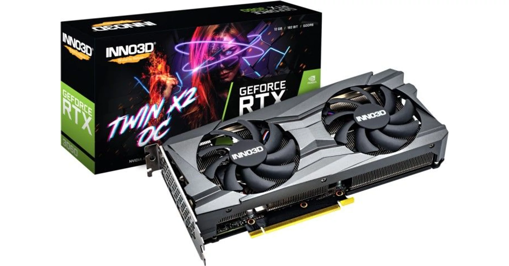 Inno3D GeForce RTX 3060 12GB DDR6 Twin X2 OC (LHR) - Inno3D - PCLAND