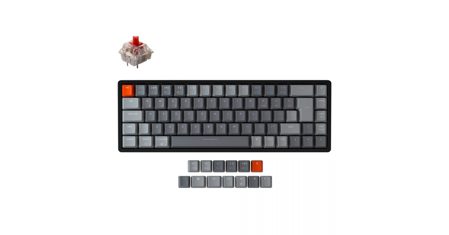 Keychron K6 Wireless Mechanical RGB Keyboard Black UK - Keychron - PCLAND