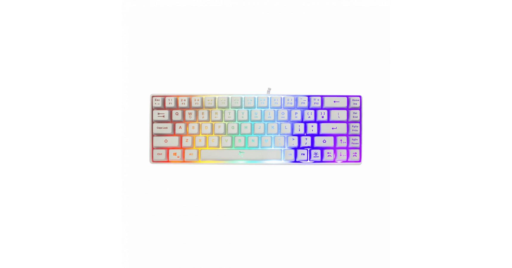 White Shark Ronin RGB Gaming keyboard White HU - White Shark - PCLAND