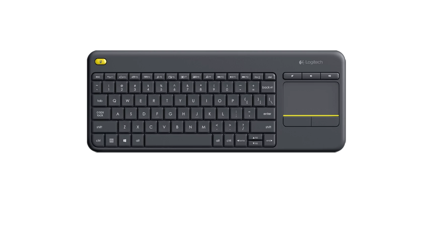 Logitech K400 Plus Wireless Touch Keyboard Black US - Logitech - PCLAND