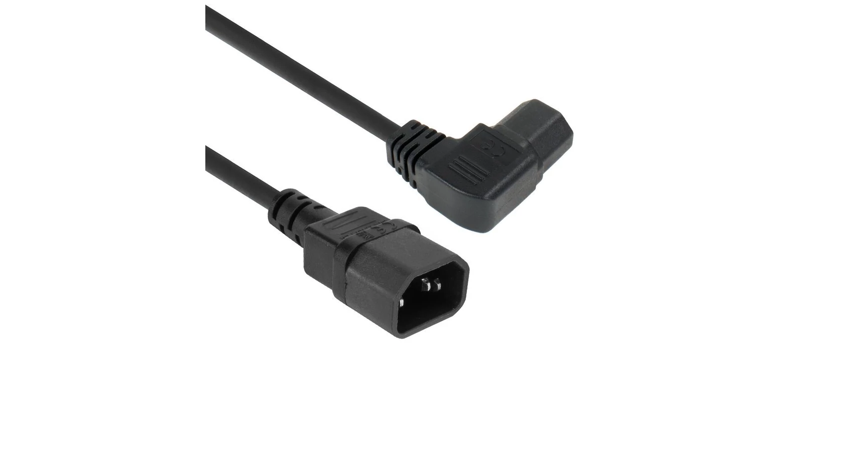 ACT Powercord C14 - C15 (angled left) 0,6m fekete - ACT - PCLAND